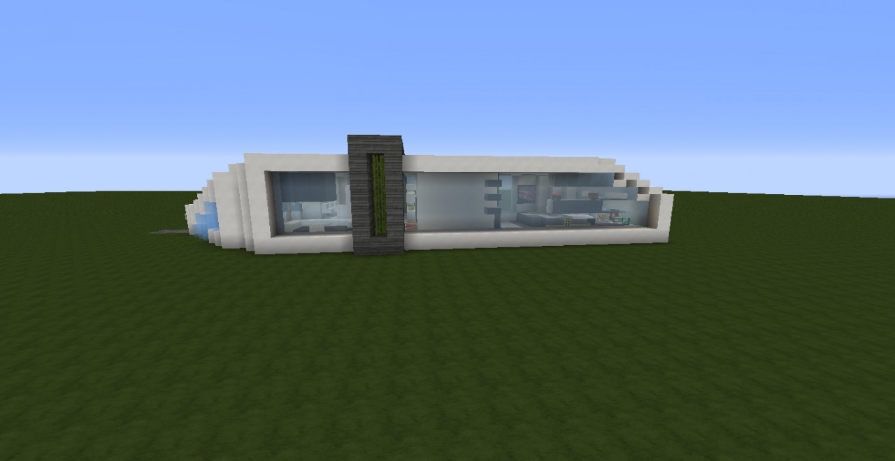 Small Futuristic - Modern House Minecraft Map