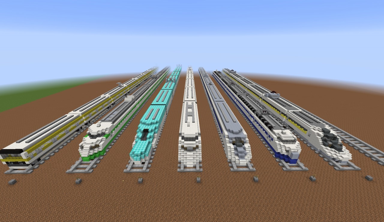 Shinkansen Japanese Bullet Trains マインクラフト 新幹線 Minecraft Map