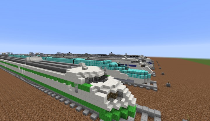 Shinkansen Japanese Bullet Trains マインクラフト 新幹線 Minecraft Map