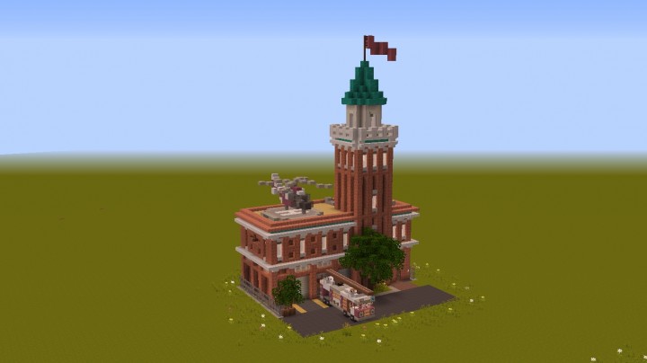 Fire Station for my modern city (Megapolis) Minecraft Map