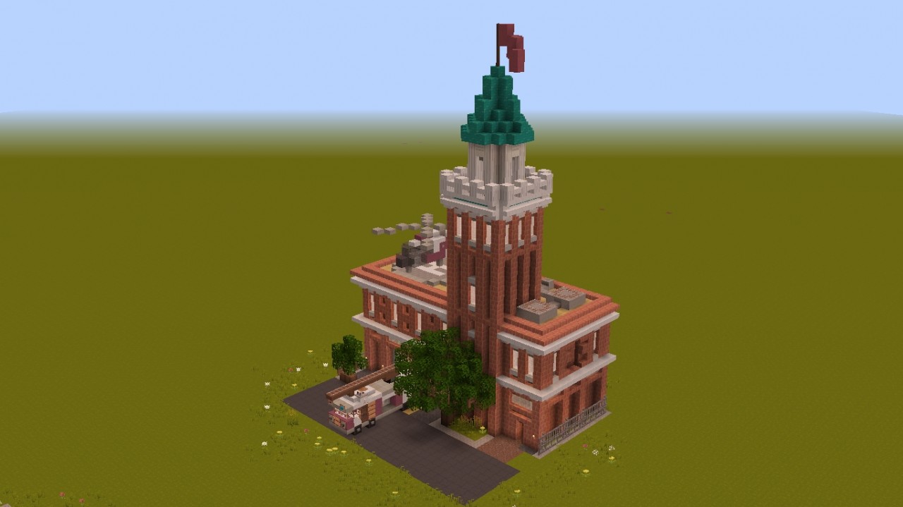 Fire Station for my modern city (Megapolis) Minecraft Map