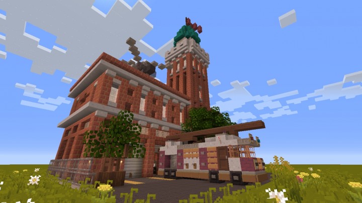 Fire Station for my modern city (Megapolis) Minecraft Map