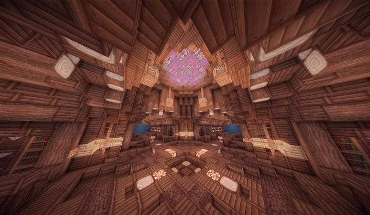 Server Spawn | Free Download | Wooden-Base | 4 portals Minecraft Map