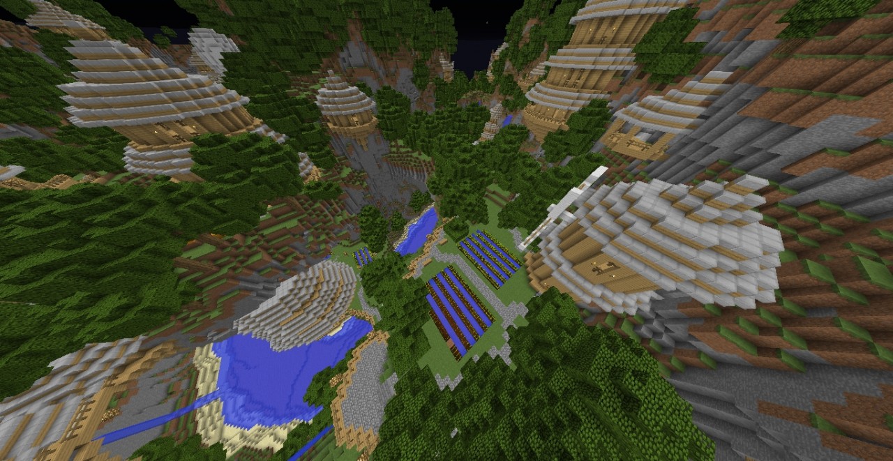 Montain Sky Village Minecraft Map