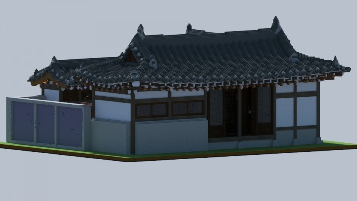 U-shaped hanok Minecraft Map