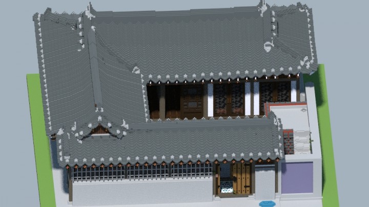 U-shaped hanok Minecraft Map
