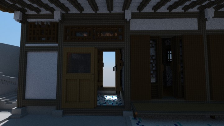 U-shaped hanok Minecraft Map