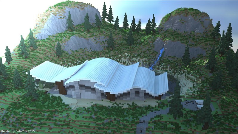 Curved House Minecraft Map