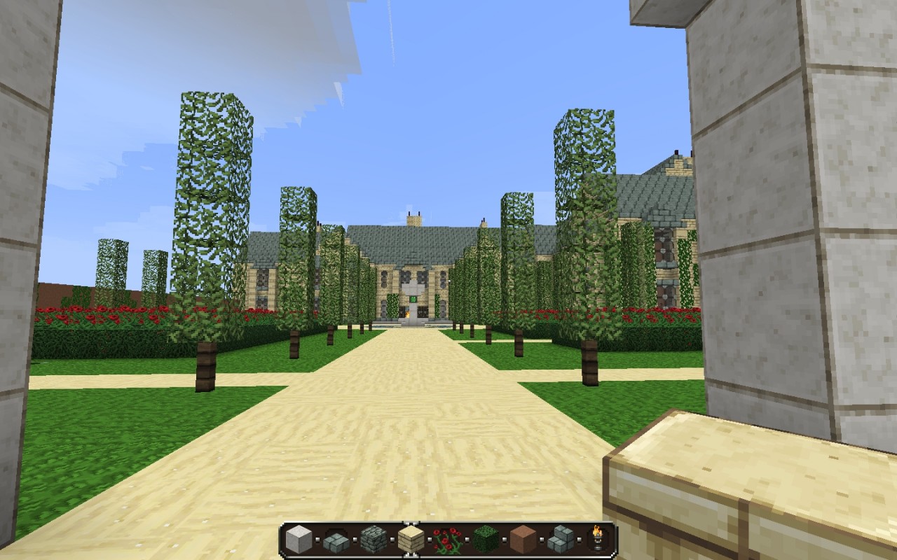 Cliffside Mansion with boat dock Minecraft Map