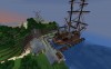 Cliffside Mansion with boat dock Minecraft Map