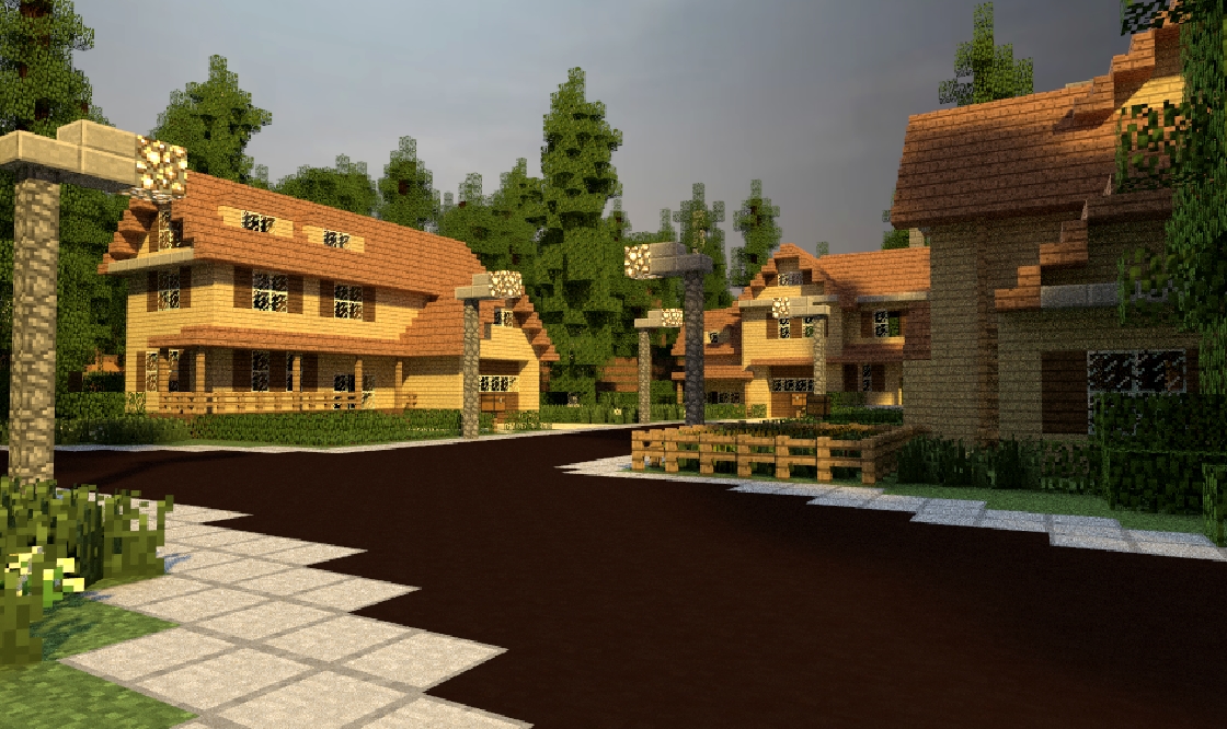 GREENVILLE idyllic village for download (Map + Schematics) Minecraft Map