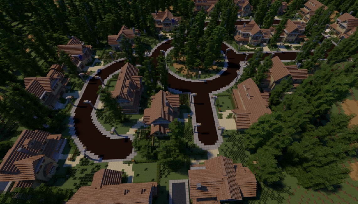 GREENVILLE idyllic village for download (Map + Schematics) Minecraft Map