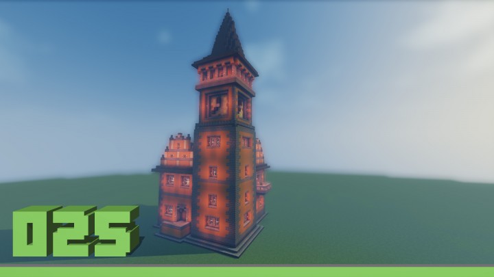 House with clocktower Minecraft Map
