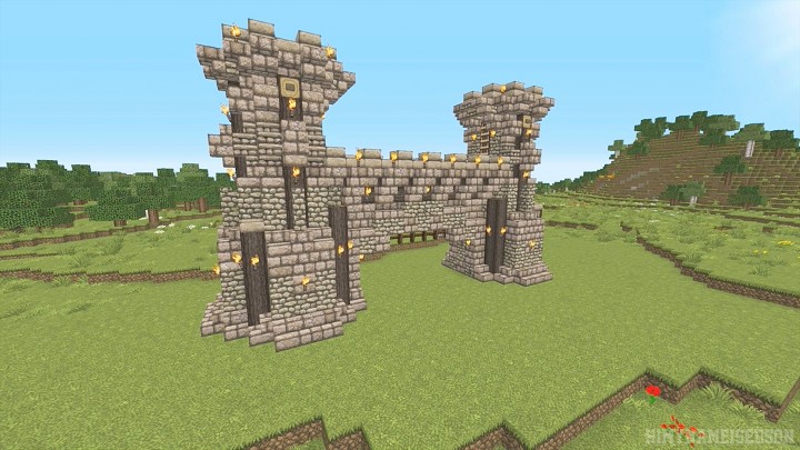 Medieval Castle Wall Entrance Minecraft Map