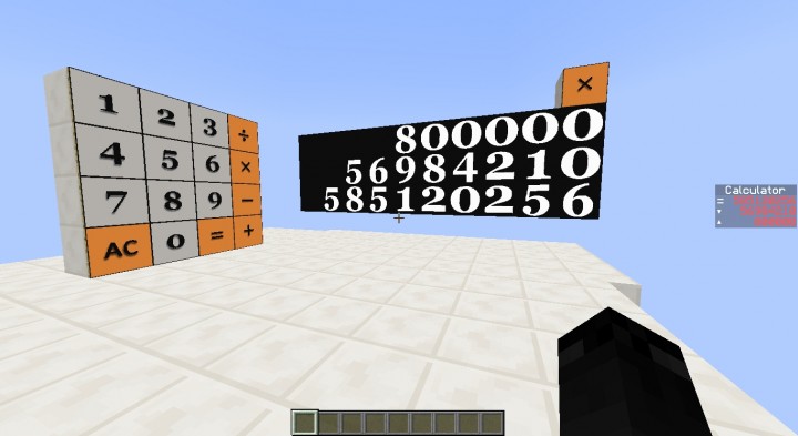 1.8 Calculator w/ display Minecraft Map