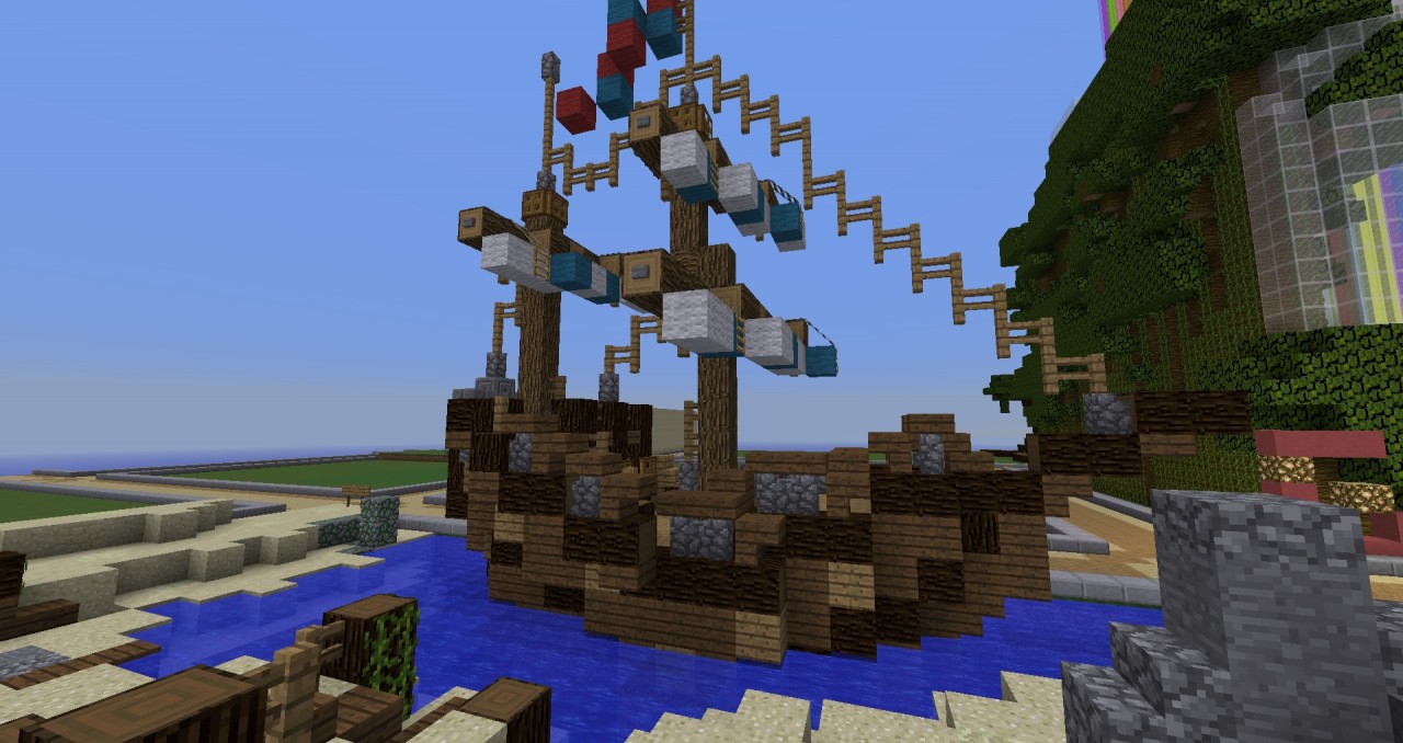 Plot build mini port/town Minecraft Map