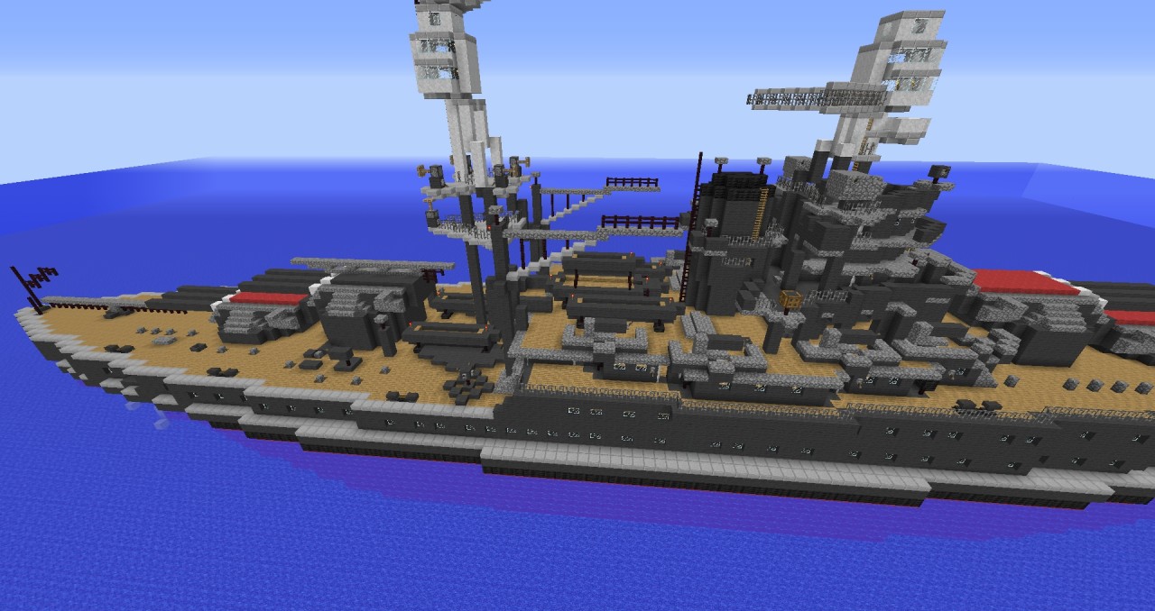 USS Arizona (BB-39) 1:1 Minecraft Map