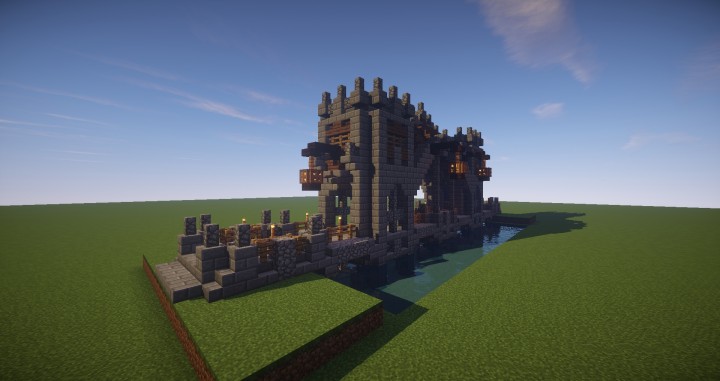 Tower Covered Medieval Bridge Minecraft Map