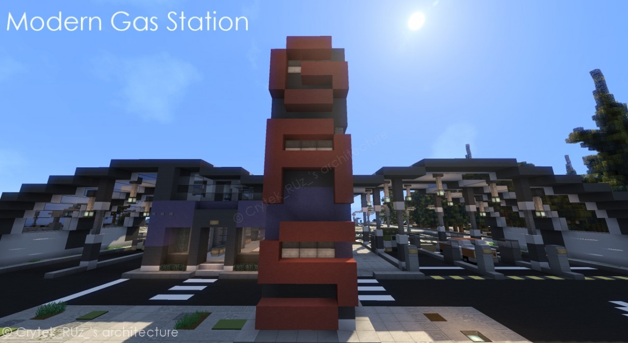 Modern Hi-Tech Gas Station Minecraft Map