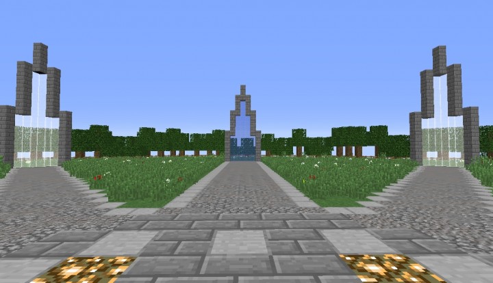 Small Hub Spawn, 6 Portals. Minecraft Map