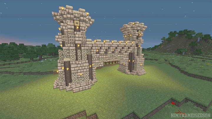 Medieval Castle Wall Entrance Minecraft Map