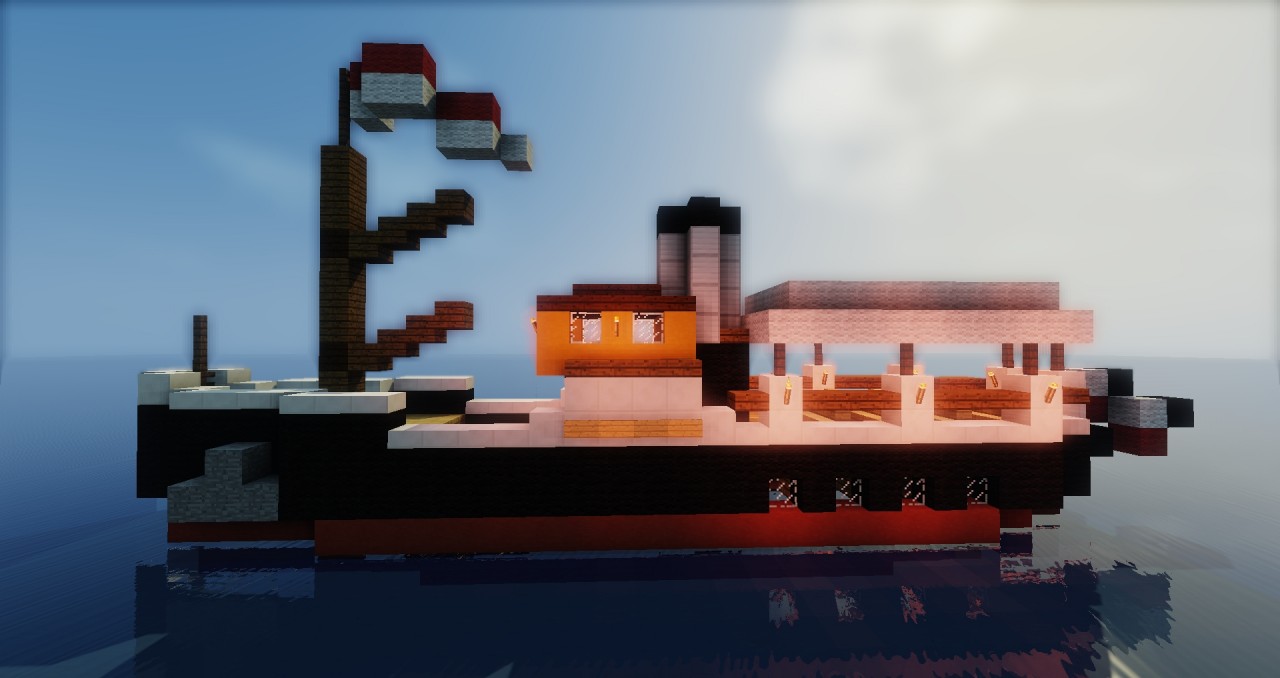 Small steam ship Minecraft Map