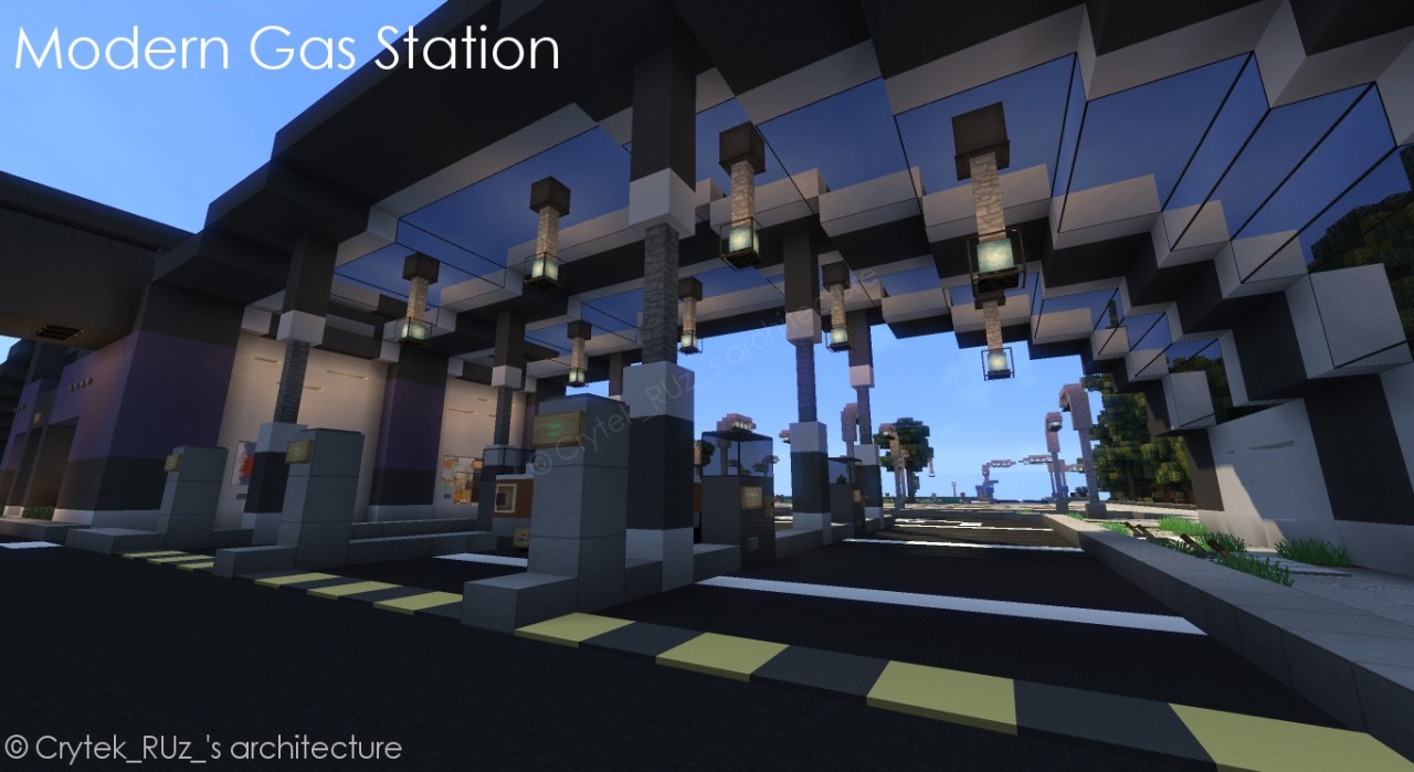 Modern Hi-Tech Gas Station Minecraft Map