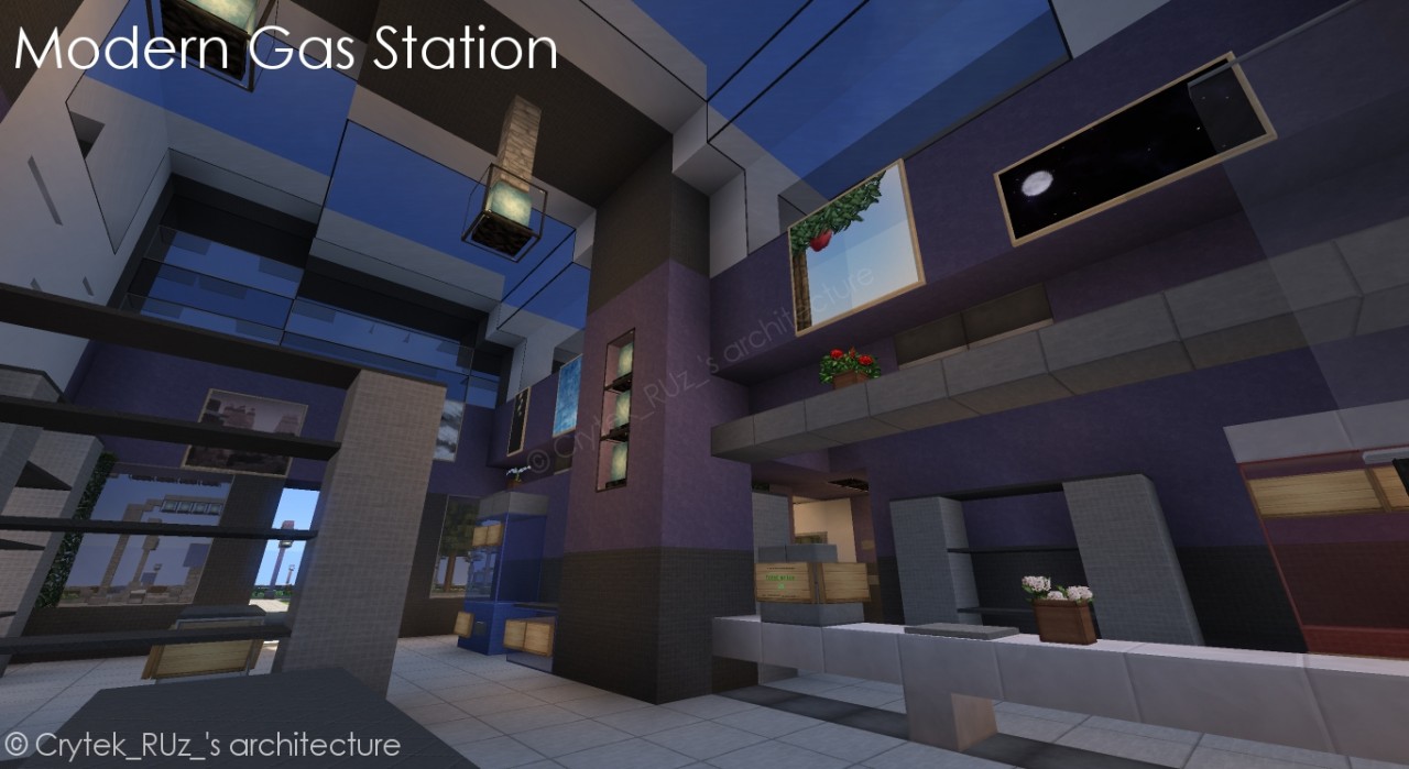Modern Hi-Tech Gas Station Minecraft Map