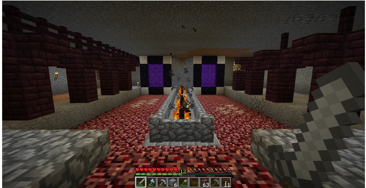 Survival Underground Nether Base Minecraft Project