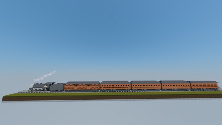 [Minecraft Vehicles] Steam Passenger train Minecraft Map