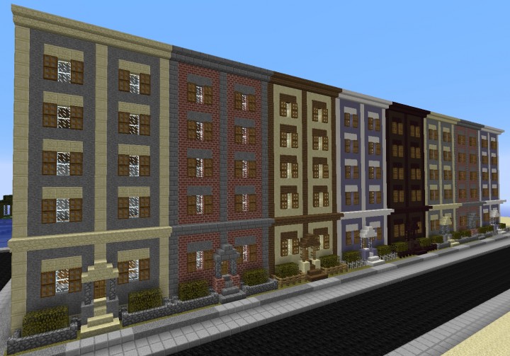 Многоквартирный дом майнкрафт карта