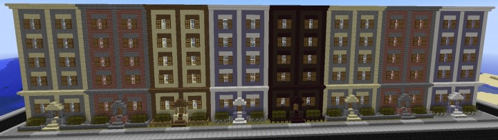 Brownstone Rowhouses Minecraft Map
