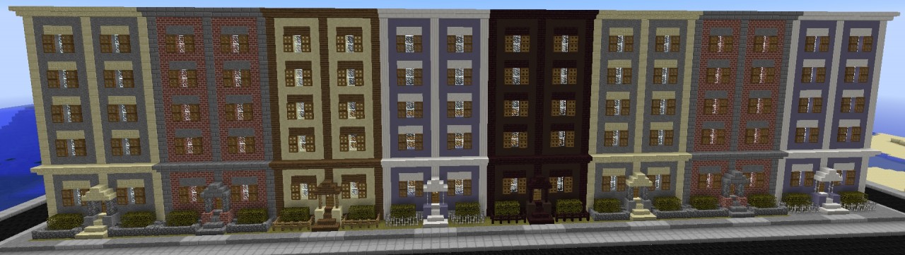 Brownstone Rowhouses Minecraft Map