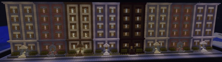 Brownstone Rowhouses Minecraft Map