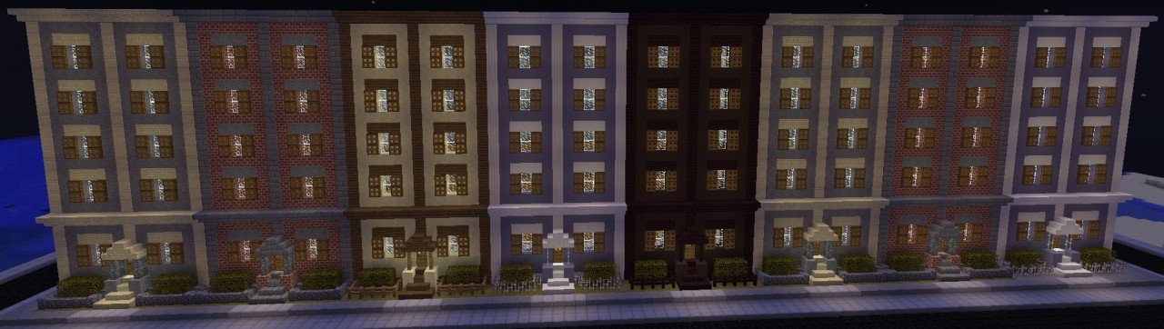 Brownstone Rowhouses Minecraft Map