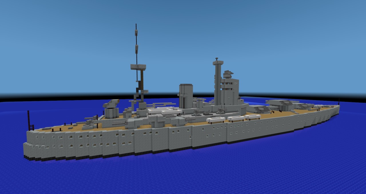 HMS Rodney 1:1 Minecraft Map