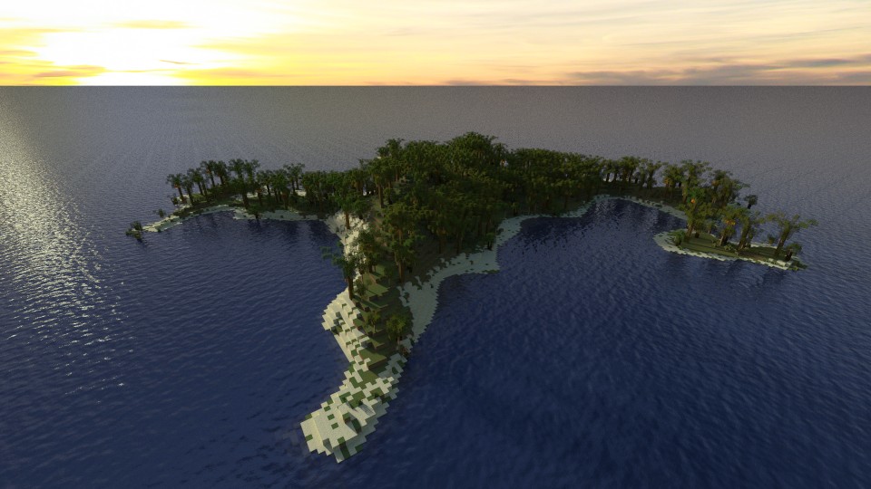 Tropical Caribean ocean [2000x2000] daily new islands Minecraft Map