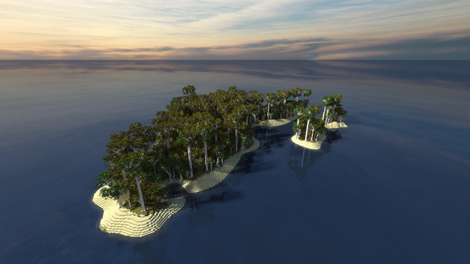 Tropical Caribean ocean [2000x2000] daily new islands Minecraft Map