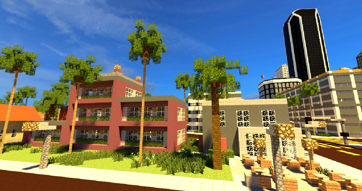 LOS ANGELCRAFT (Huge City inspired by Los Angeles) Minecraft Map