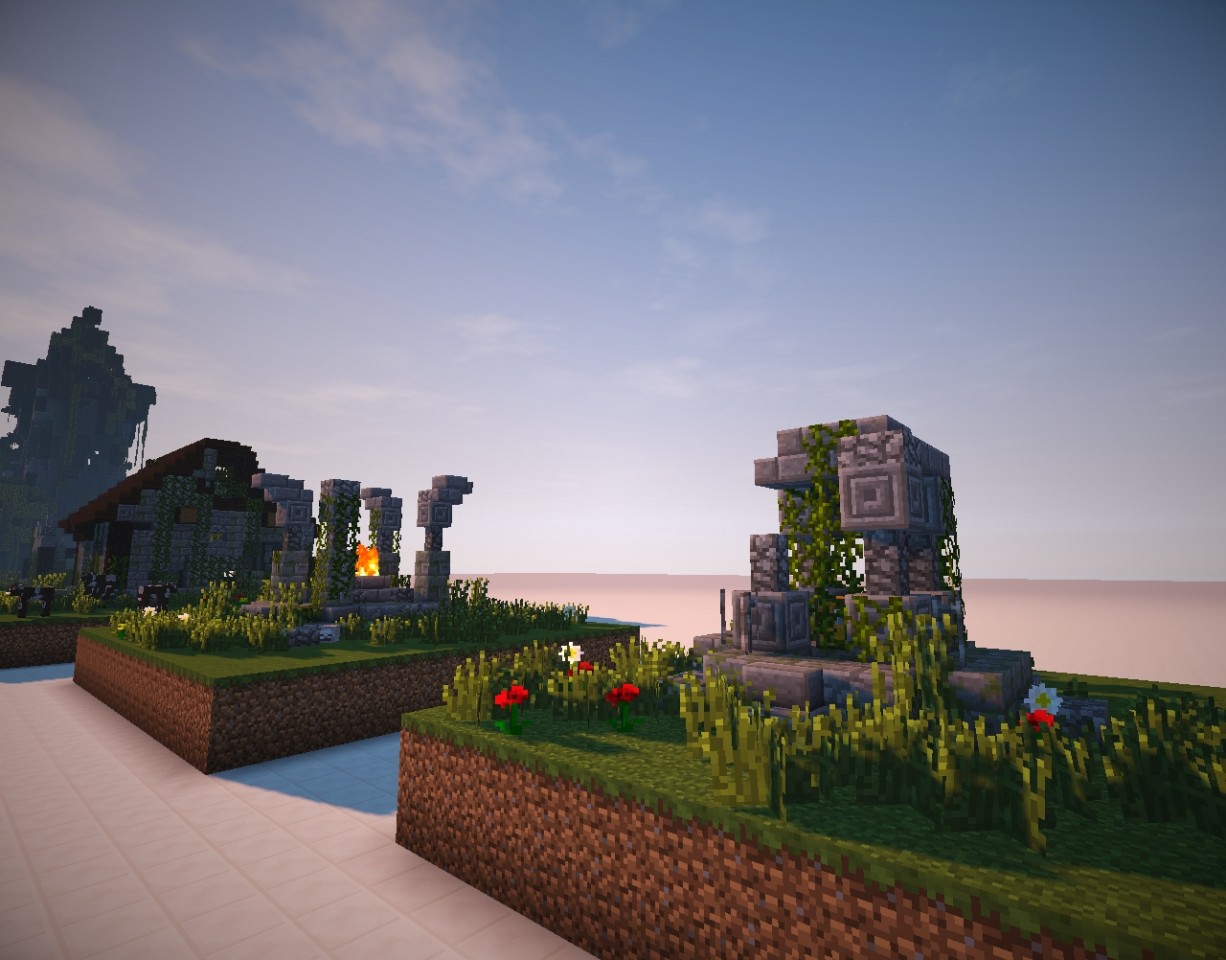 Medieval village building ruins Minecraft Map