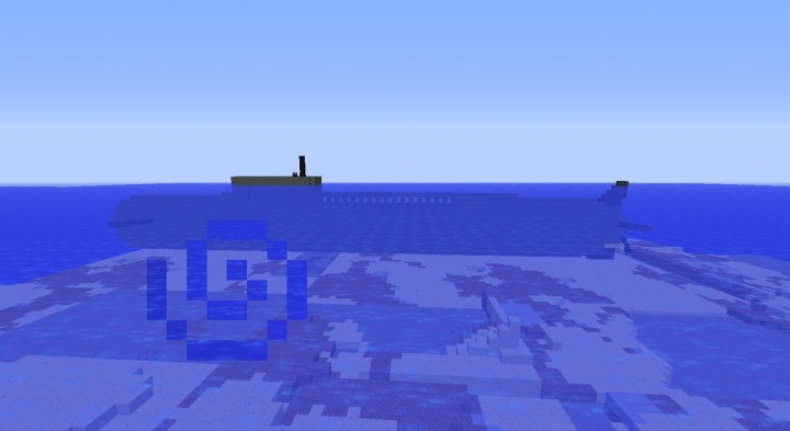 Nuclear Submarine with missile launch Minecraft Map