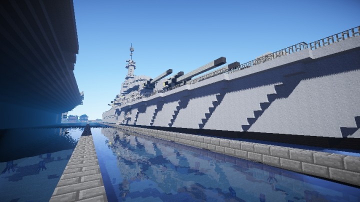 USS Missouri Battleship - BB 63 [1:1 Scale] 270 Blocks Long Minecraft Map
