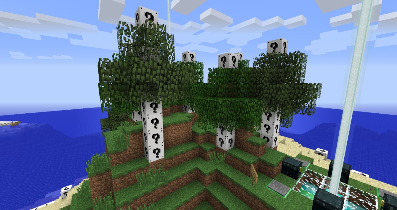 Lucky block island [White Lucky blocks] Minecraft Map