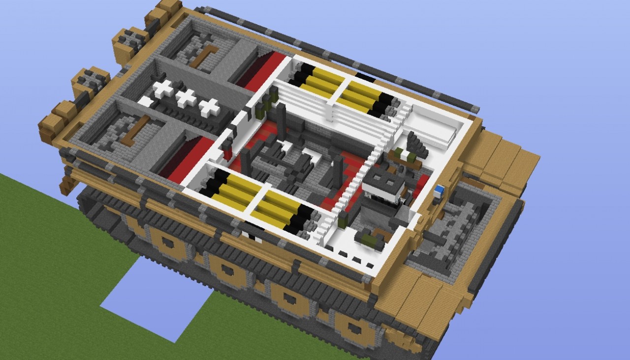 Tiger tank inside Minecraft Map