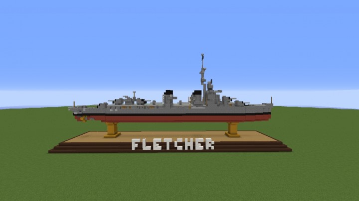 USS Fletcher- Destroyer Minecraft Map