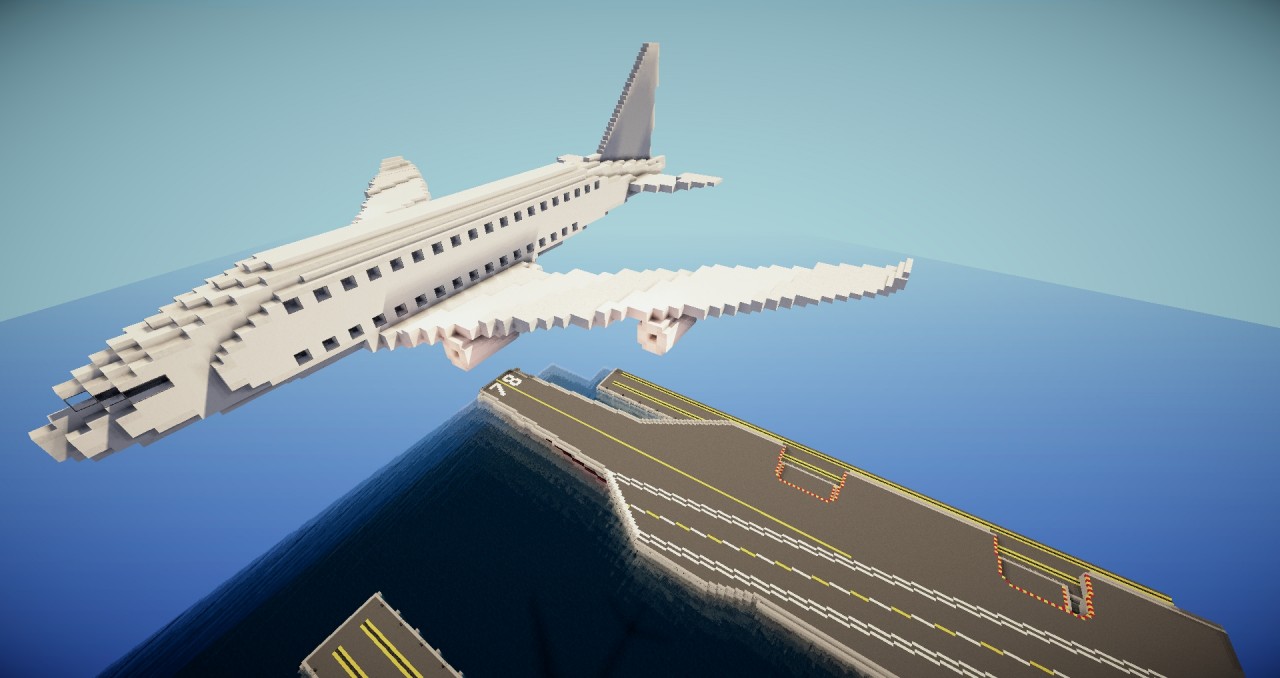 Airbus A380 (Double Deck Jet) 1:1 Minecraft Map