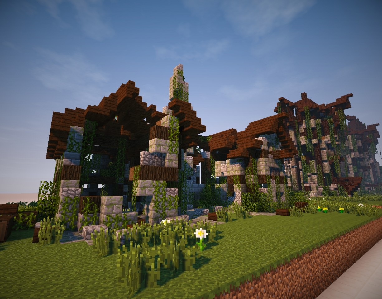 Medieval village building ruins Minecraft Map