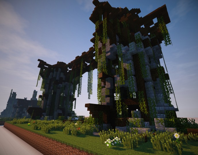 Medieval village building ruins Minecraft Map