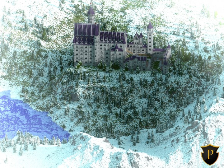 Castle Neuschwanstein in Minecraft | 1:1 Scale [CINEMATIC] Minecraft Map