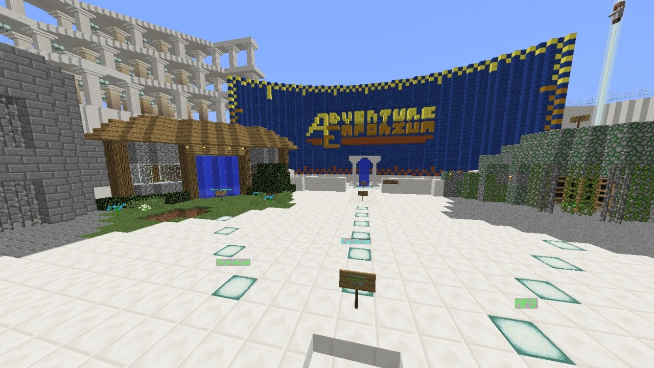 Server Hub, Customizable, under construction Minecraft Map